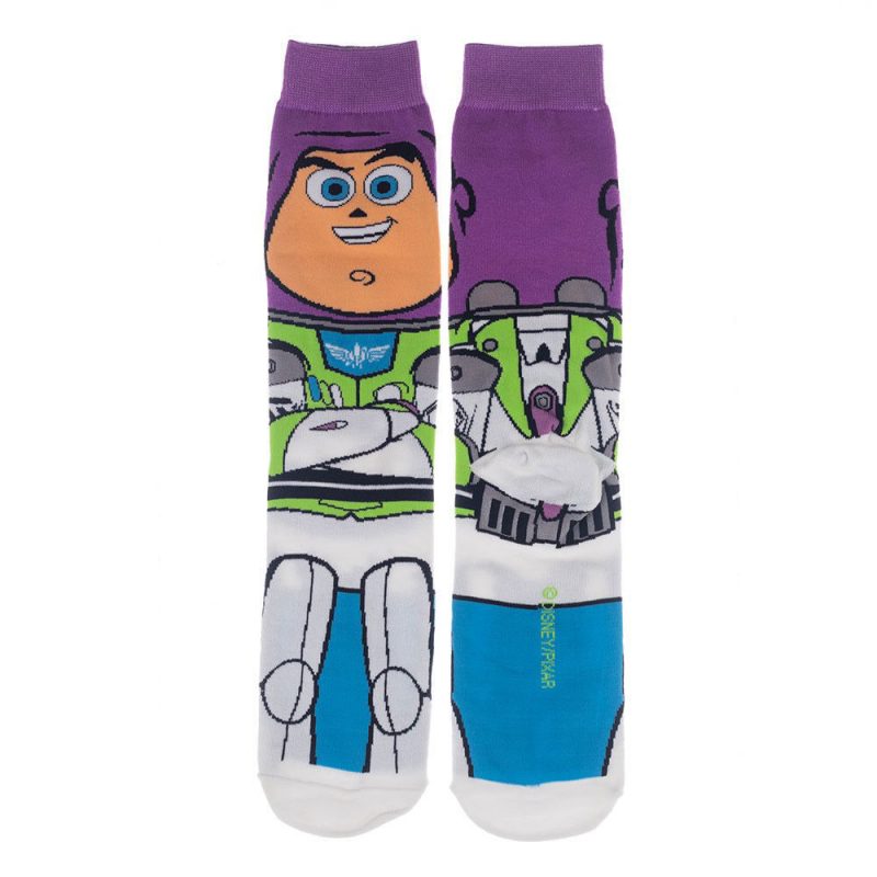 DISNEY PIXAR TOY STORY BUZZ LIGHTYEAR ANIMIGOS 360 CHARACTER SOCKS ...